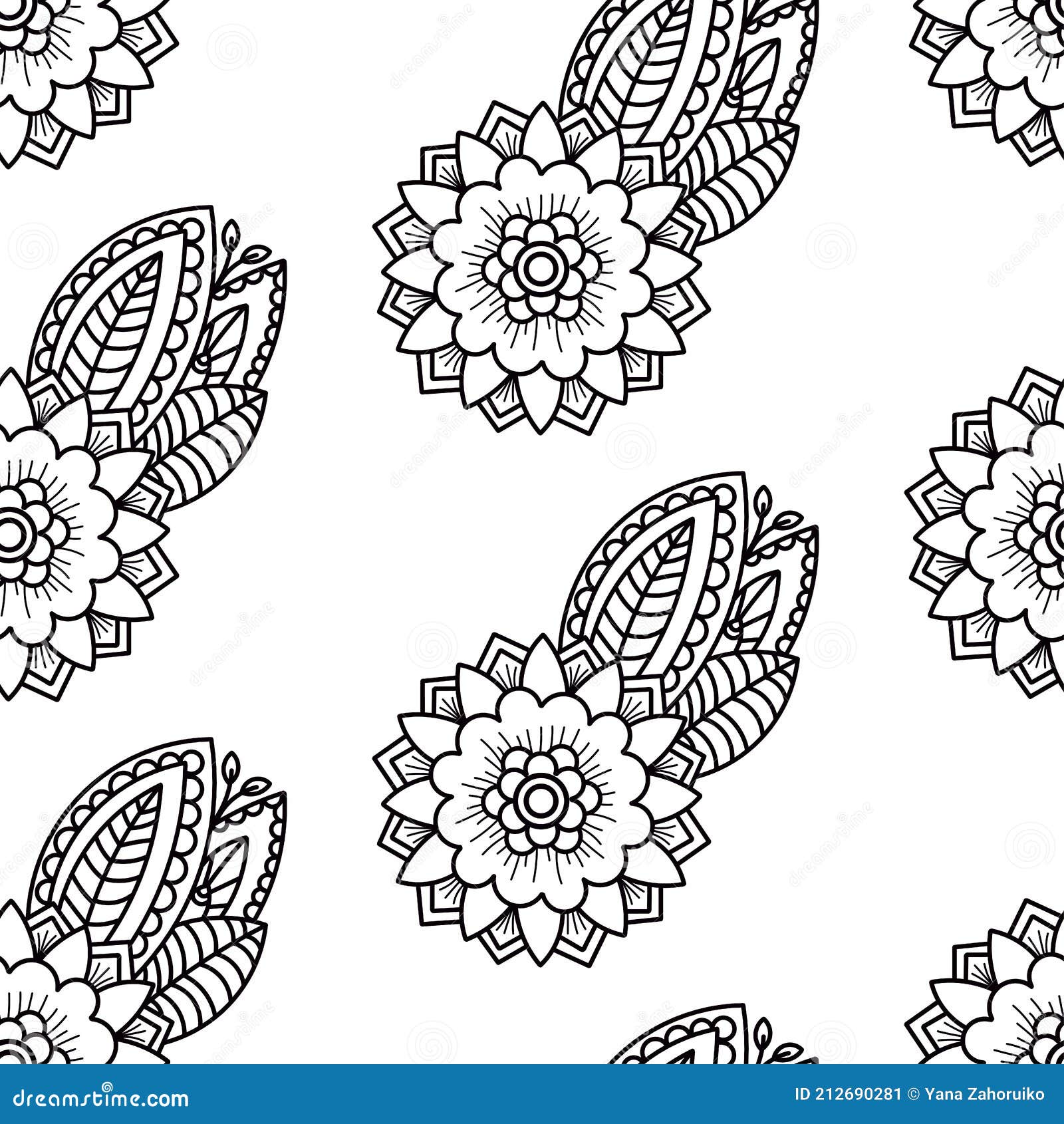 Flowers Seamless Pattern. Floral Digital Paper Stock Vector ...