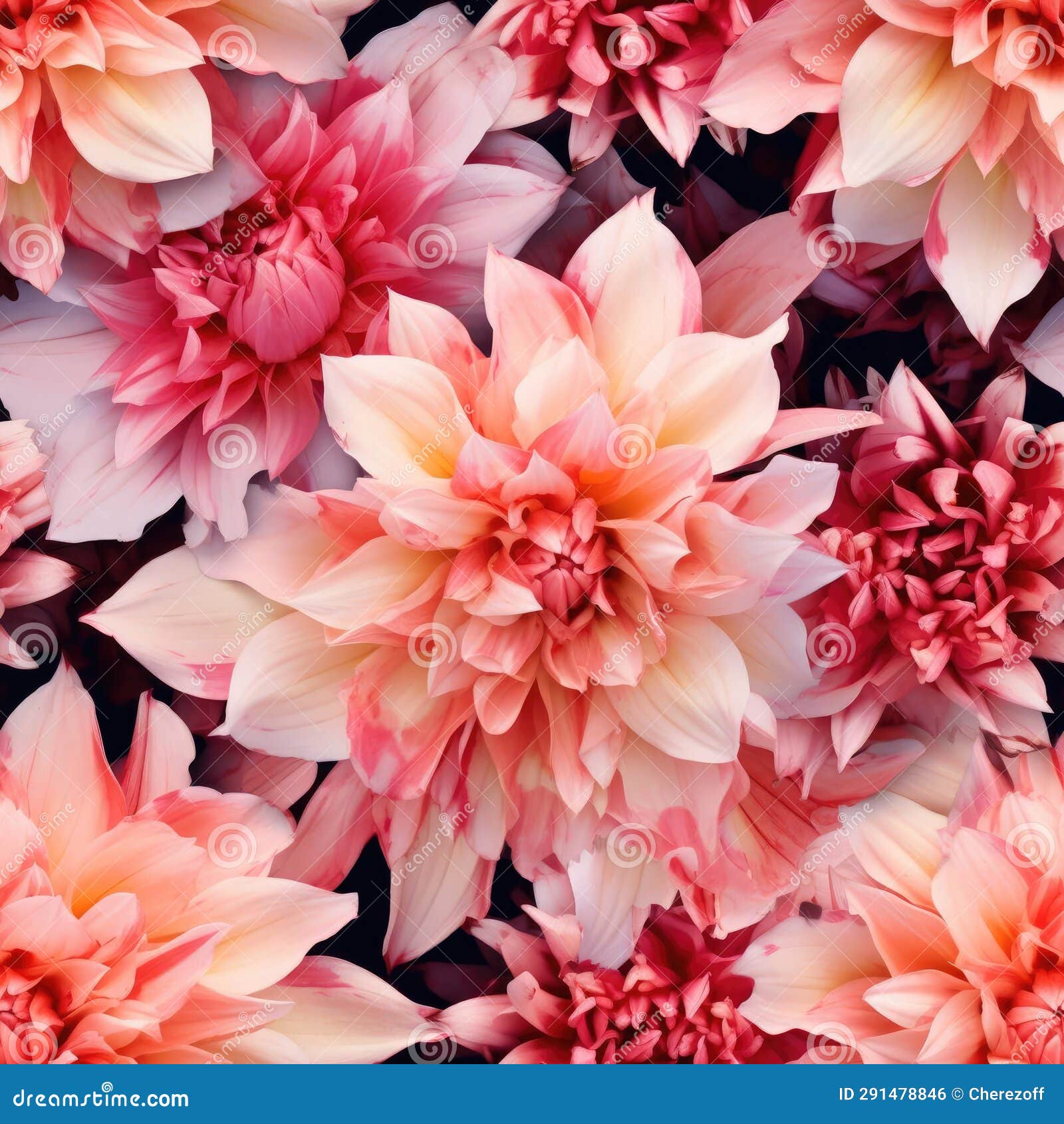 Flowers, seamless texture stock illustration. Illustration of blossom ...