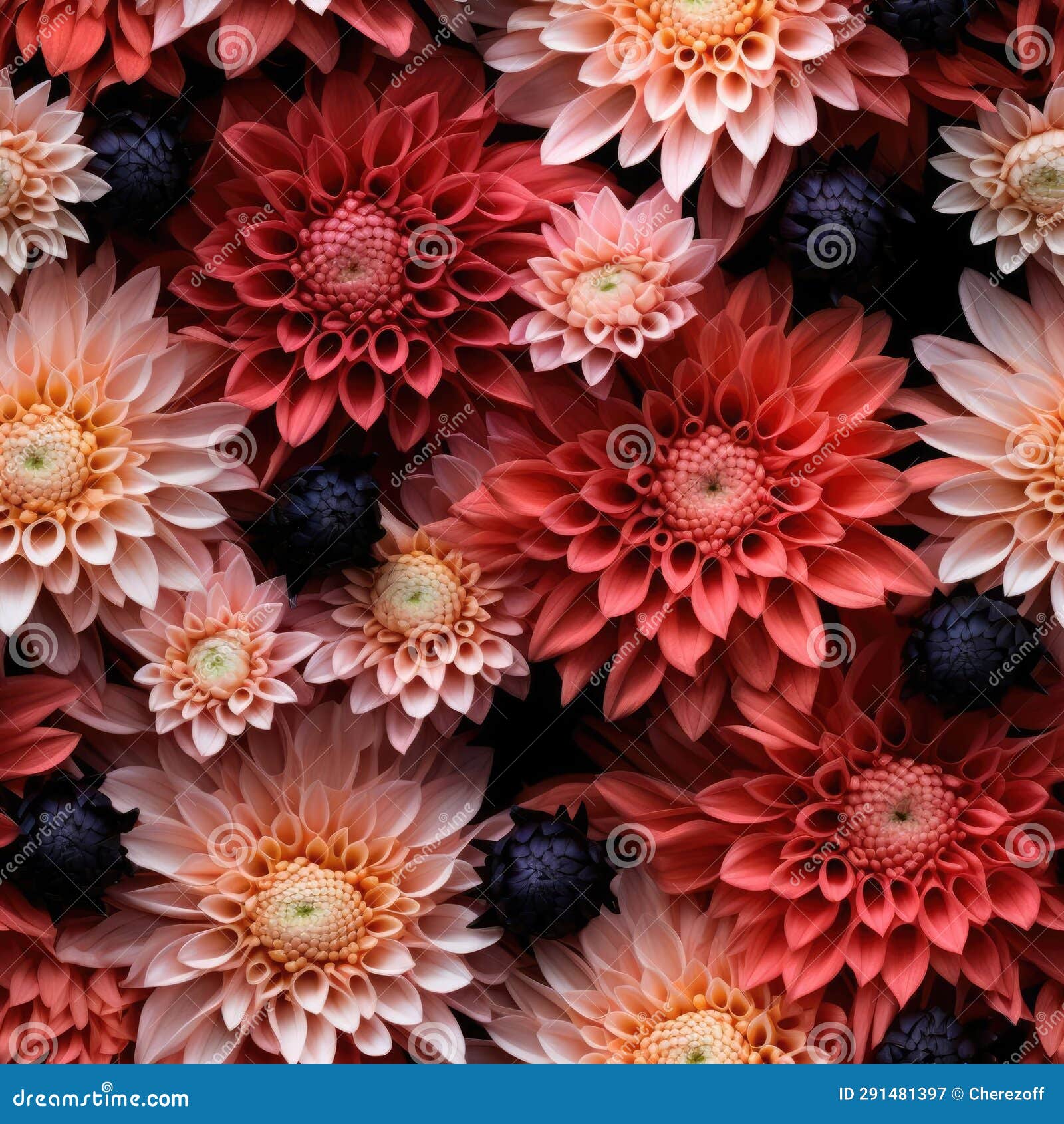 Flowers, seamless texture stock illustration. Illustration of farm ...