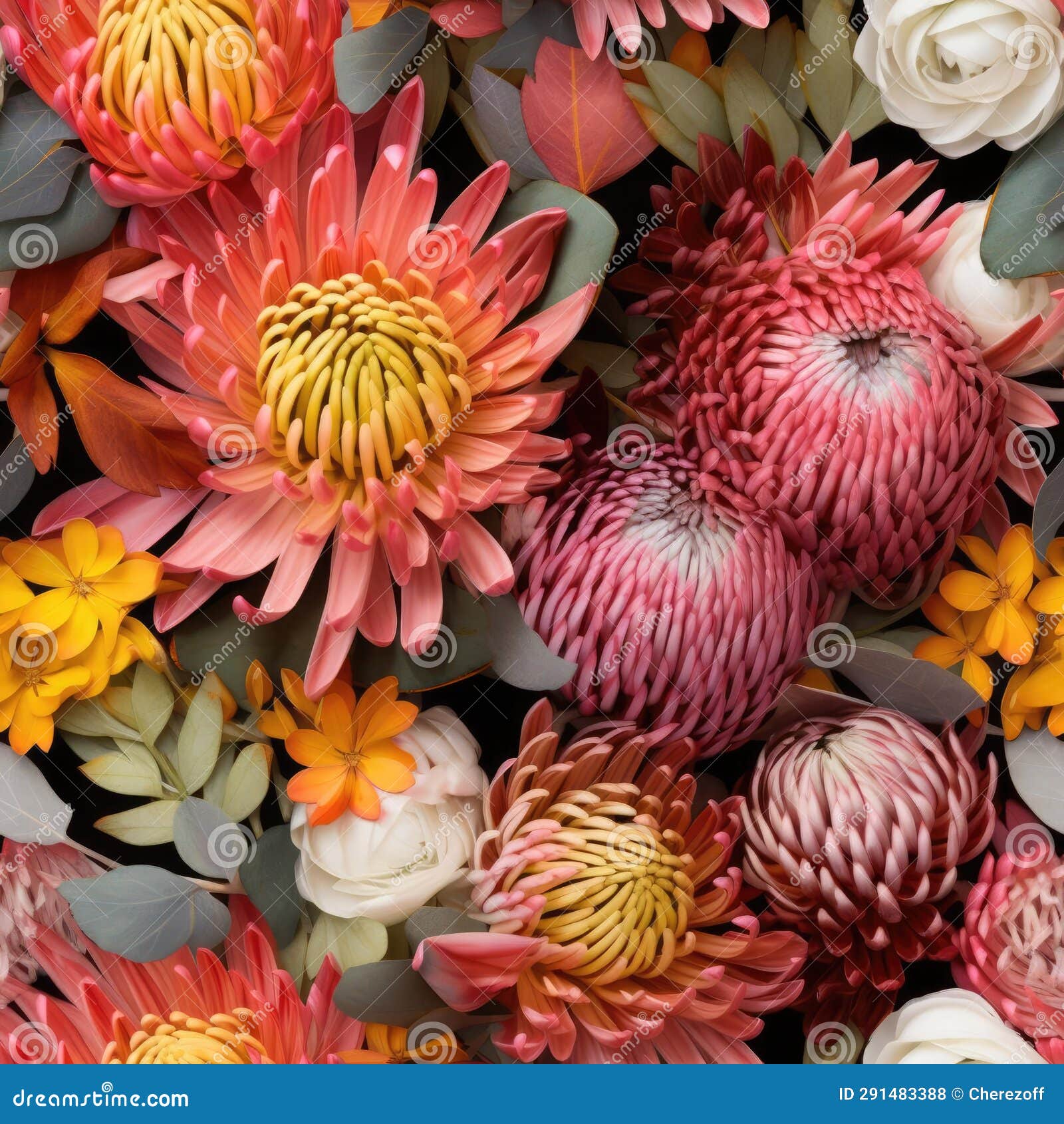 Flowers, seamless texture stock illustration. Illustration of abstract ...