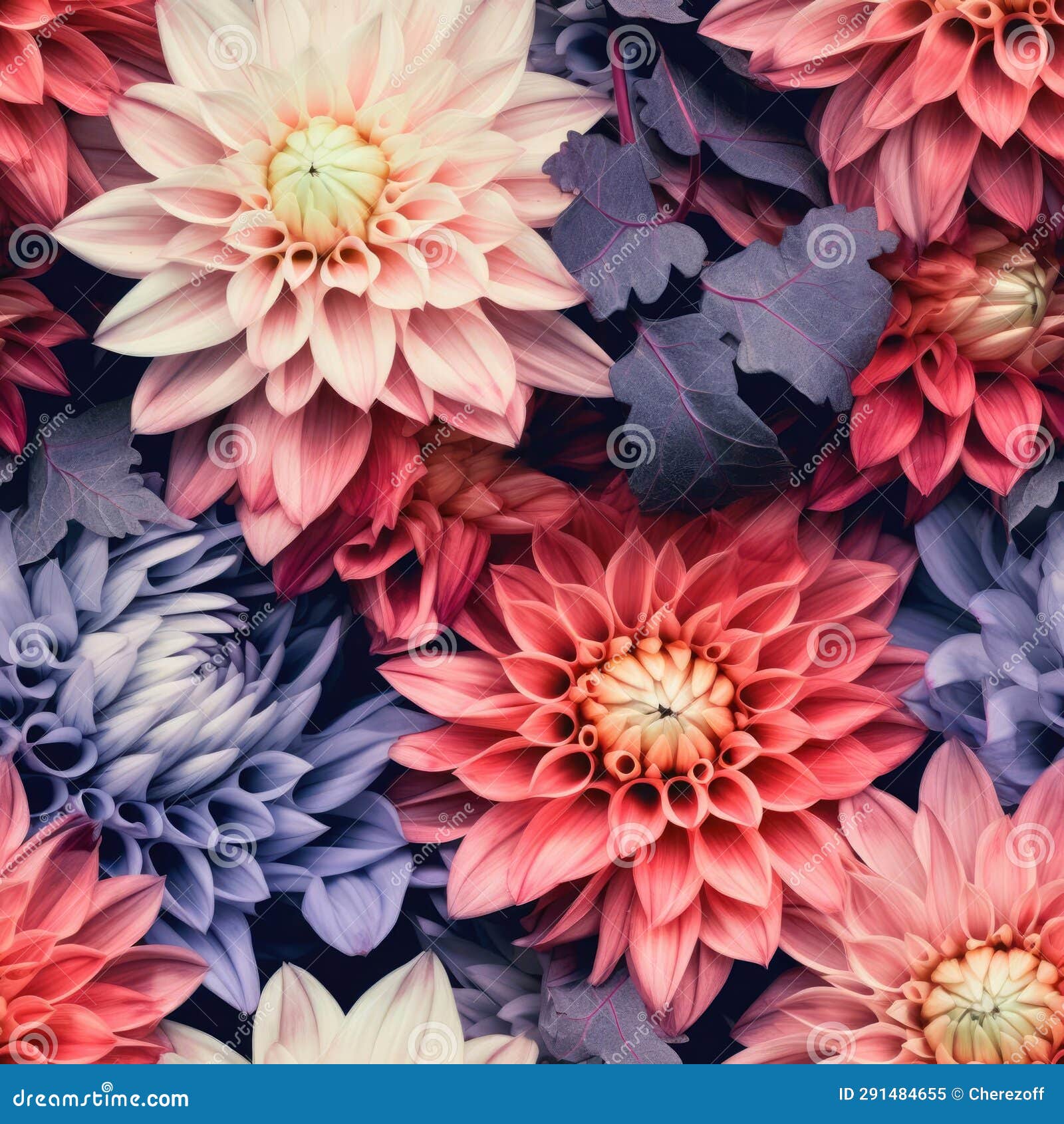 Flowers, seamless texture stock illustration. Illustration of floral ...