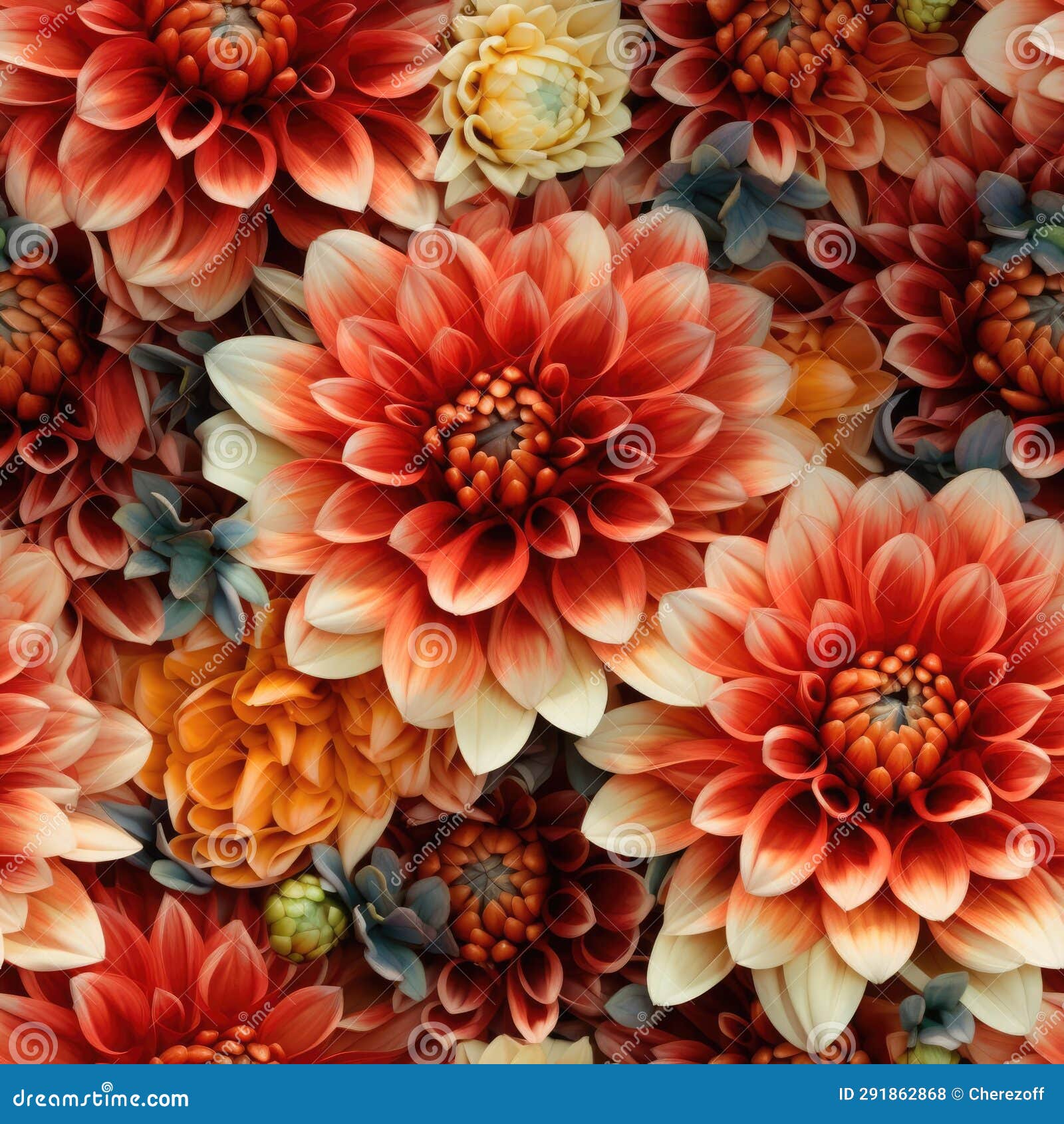 Flowers, seamless texture stock illustration. Illustration of lawn ...