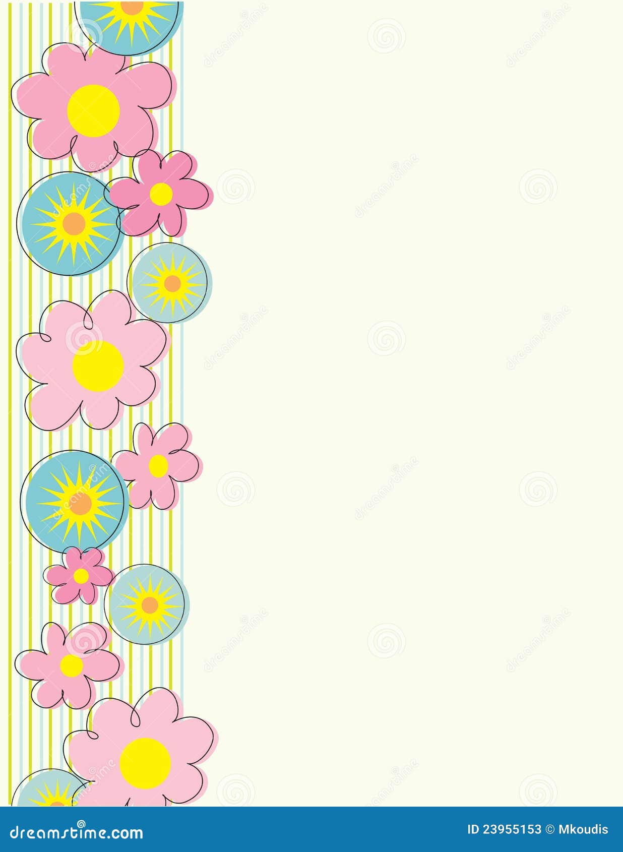 Side Flower Border Design