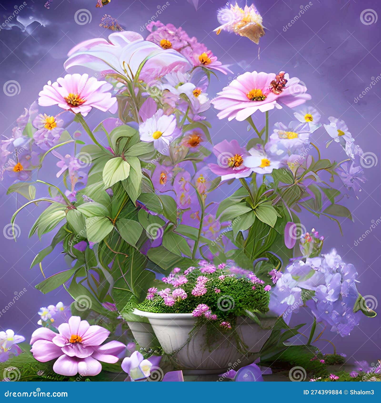 Flowers in the Style of Folklore Drawing Ai Generated, Generative AI ...