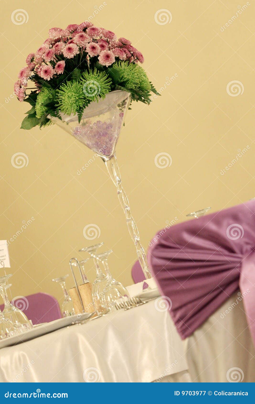Flowers on the table stock image. Image of celebrate, tables - 9703977