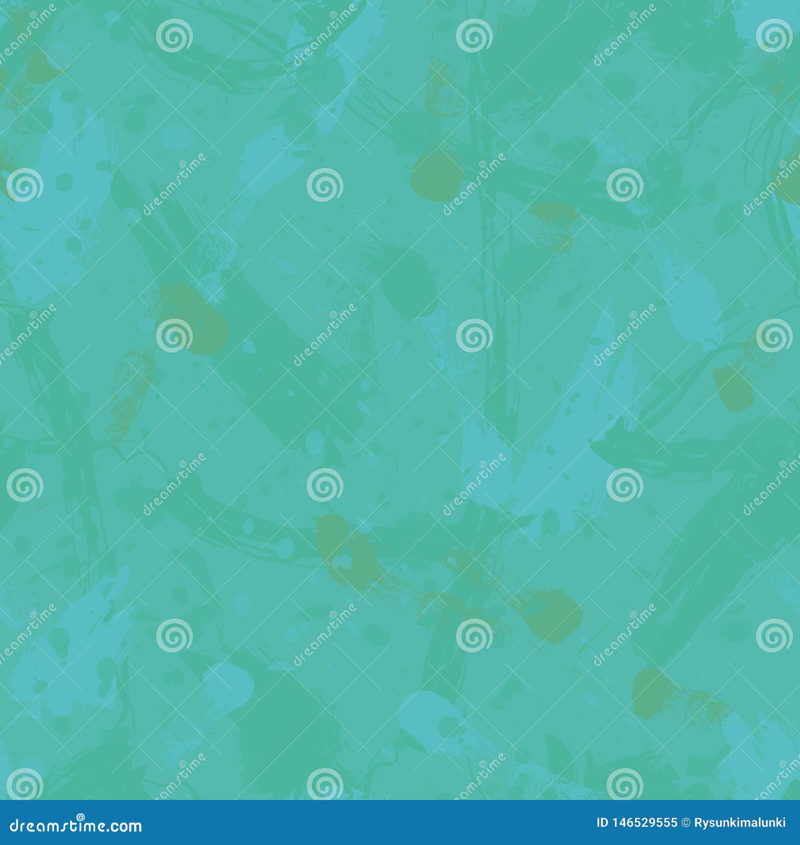Seamless Vector Texture Pattern with Turquoise Splashes and Brushmarks ...