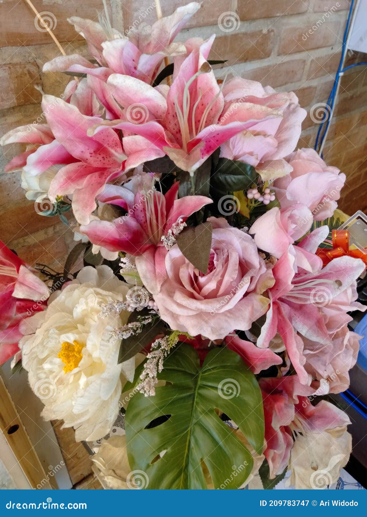 Flowers in the Vas stock image. Image of peony, rose - 209783747