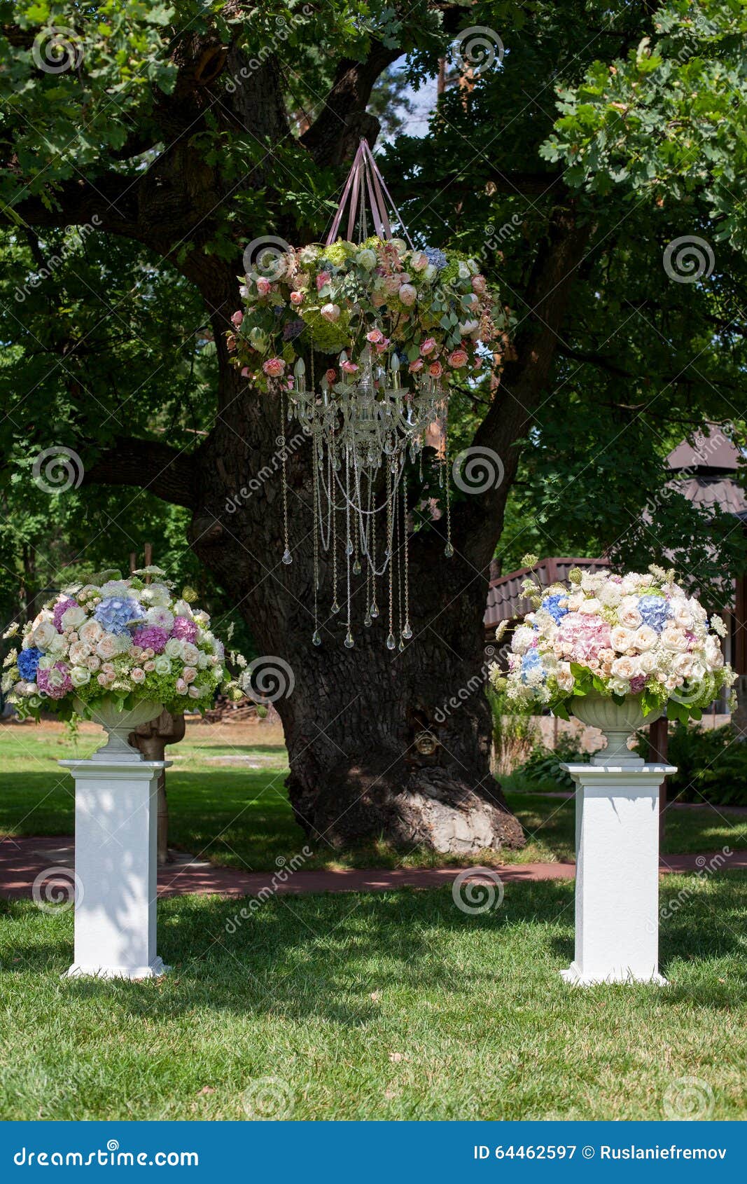 Flowers in the Vase. Elegance Set Up for Wedding Ceremony Stock Image ...