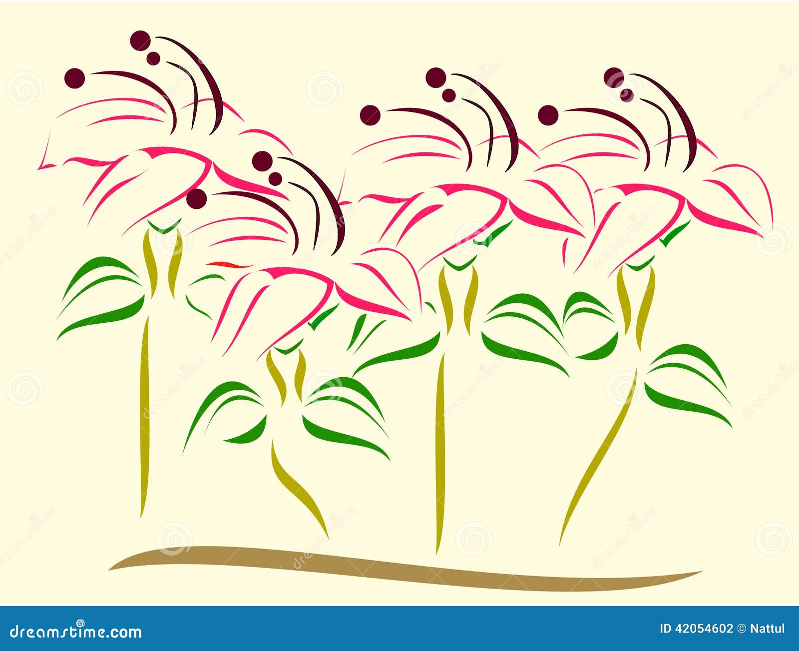 Flowers vector stock vector. Illustration of concept - 42054602