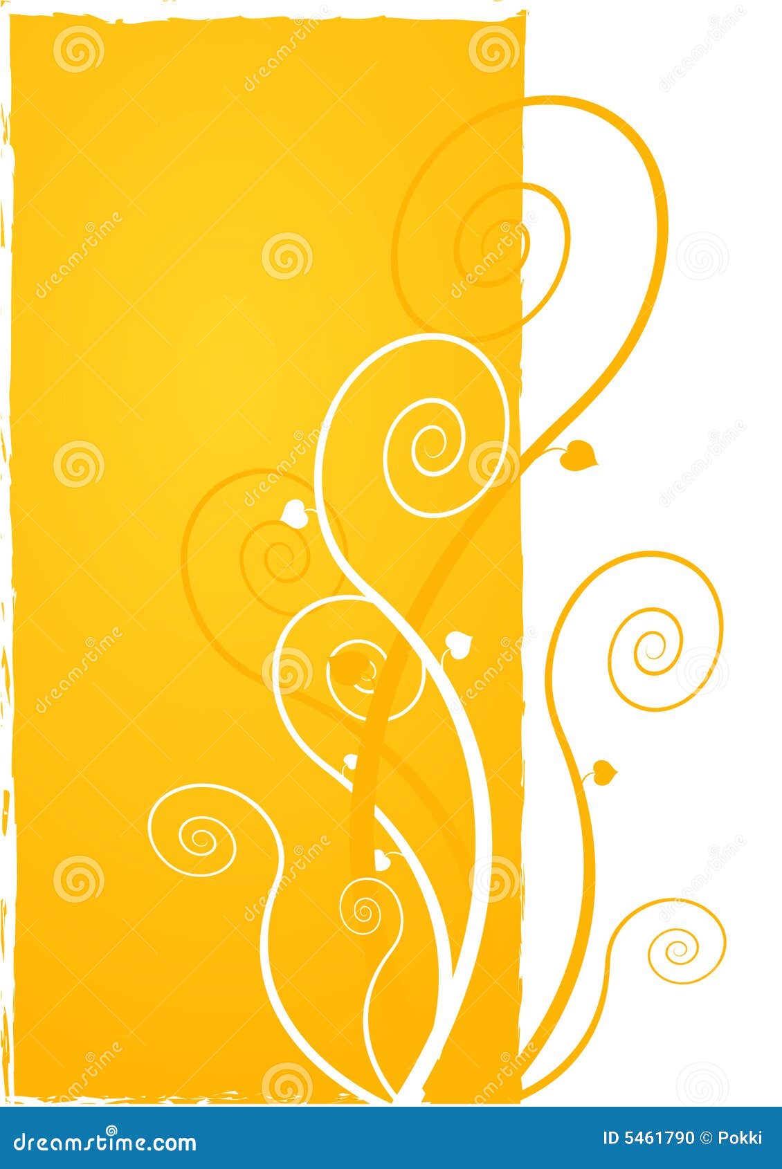 Flowers on Yellow Background. Stock Vector - Illustration of flower ...
