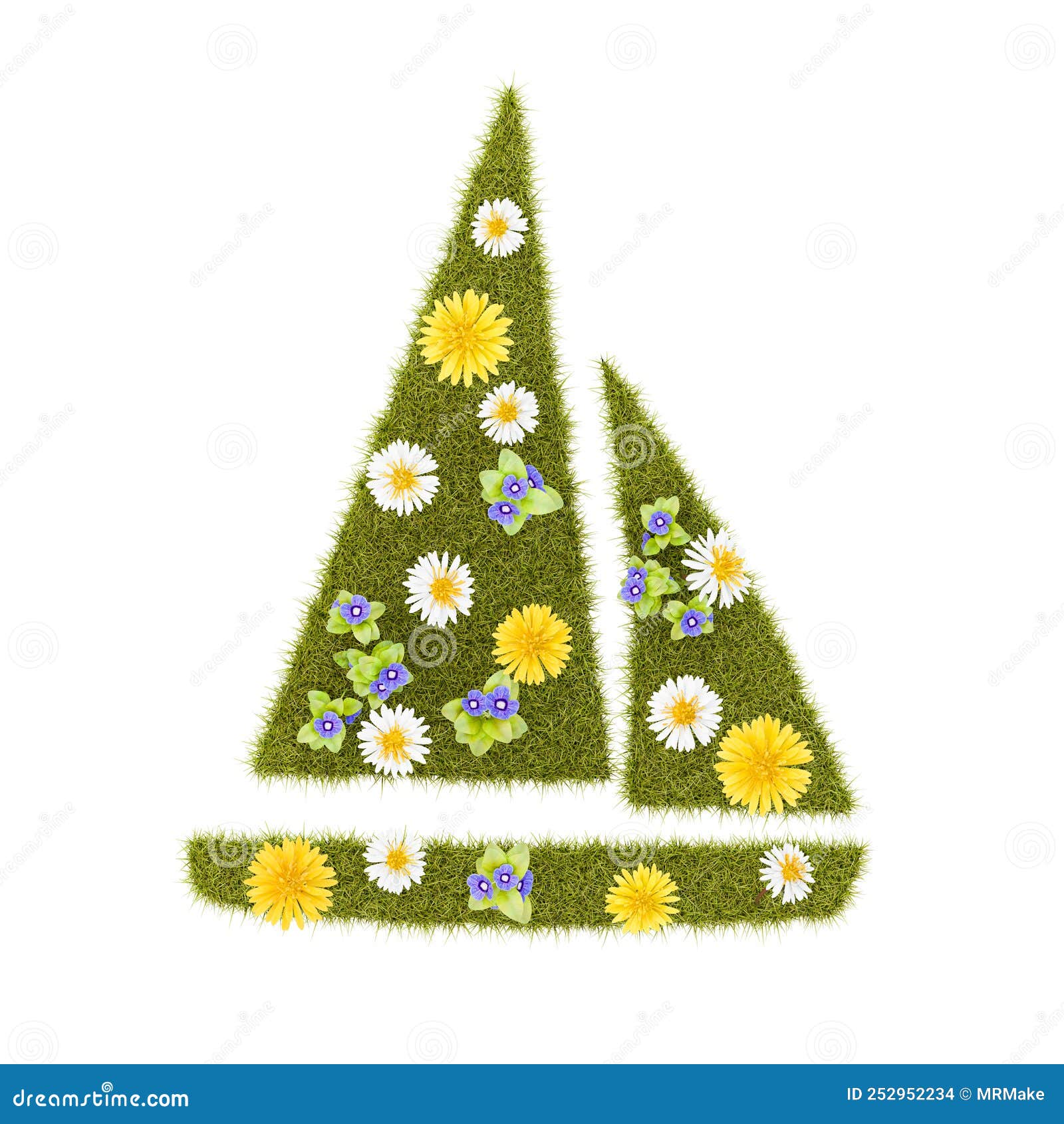 Flowery Grassy I Letter Symbol Shape Isolated Royalty-Free Stock Photo ...