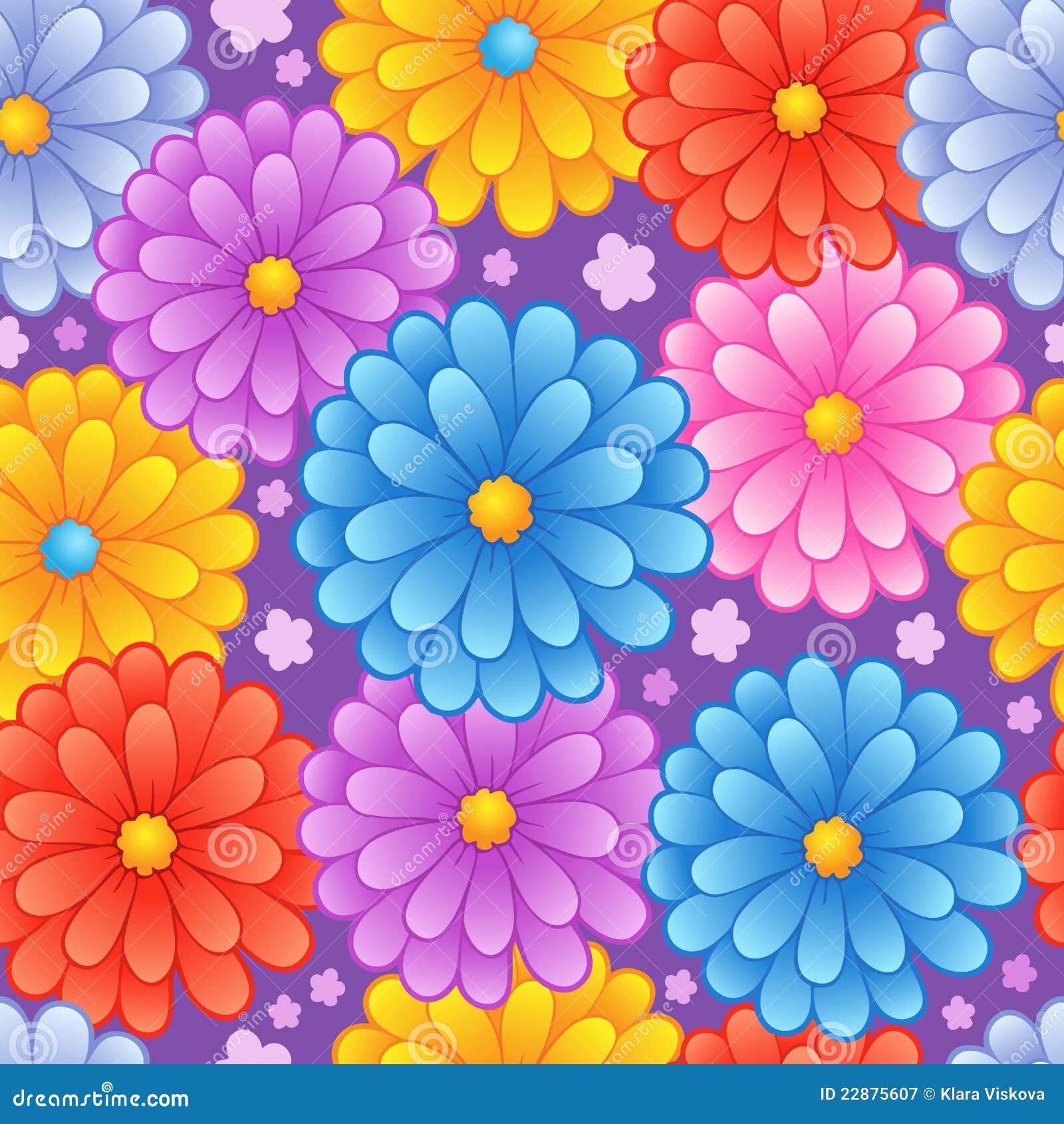 Flowery Seamless Background 4 Stock Vector - Illustration of flowers ...