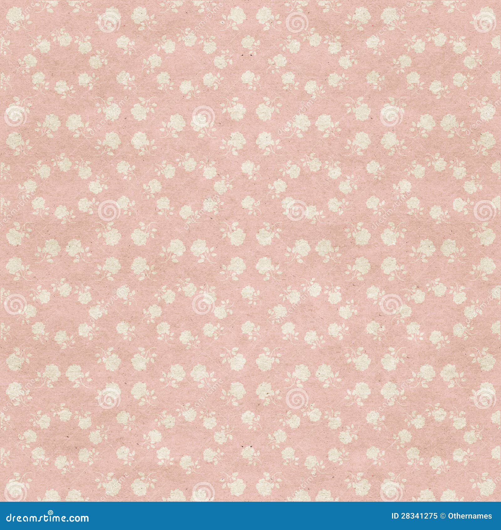 Flowery Wallpaper Background Stock Illustration - Illustration of roses ...