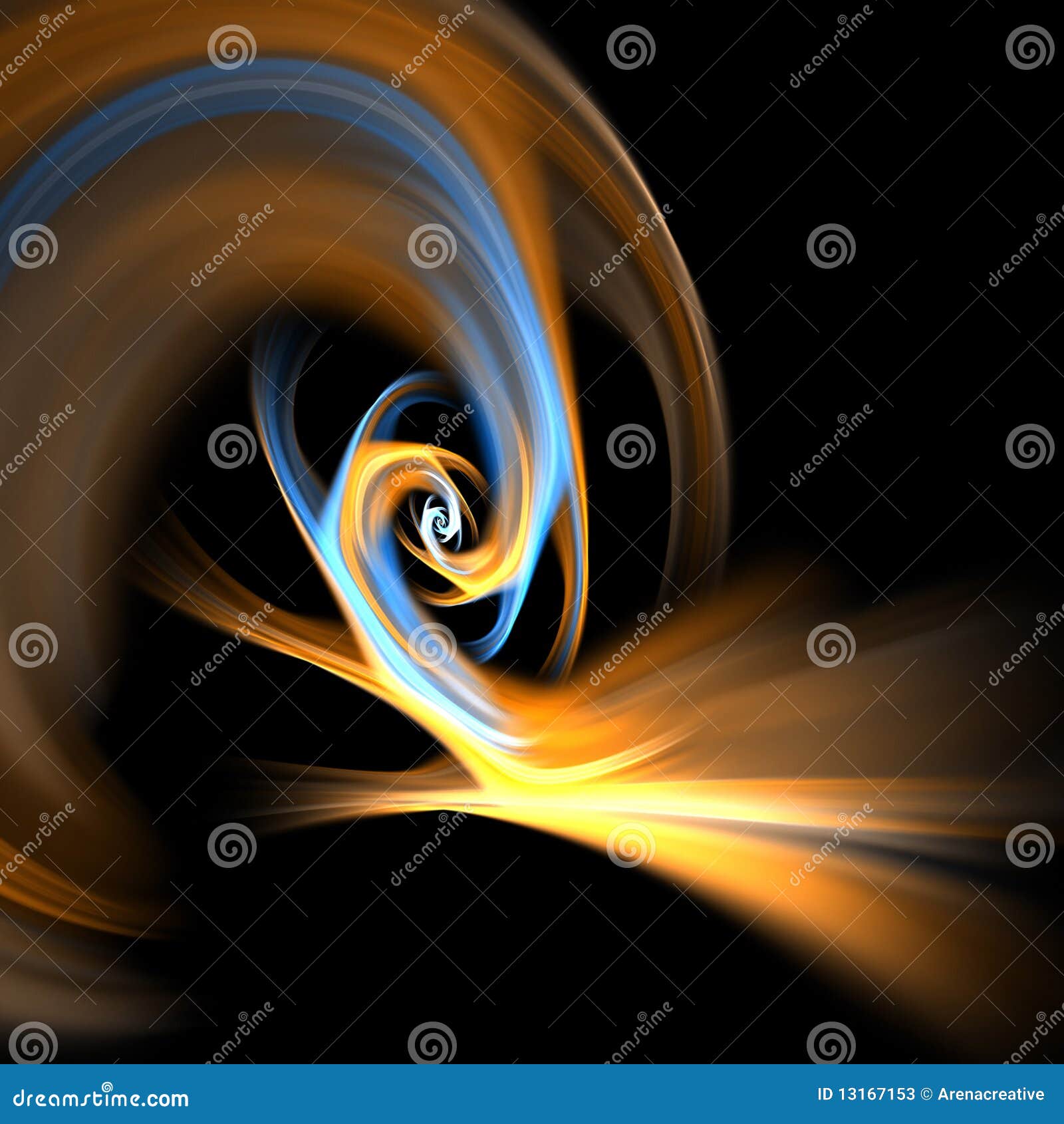 Flowing Abstract Vortex stock illustration. Illustration of focal ...