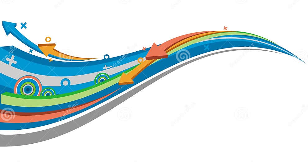 Flowing arrow stock vector. Illustration of flowing, vector - 9253553