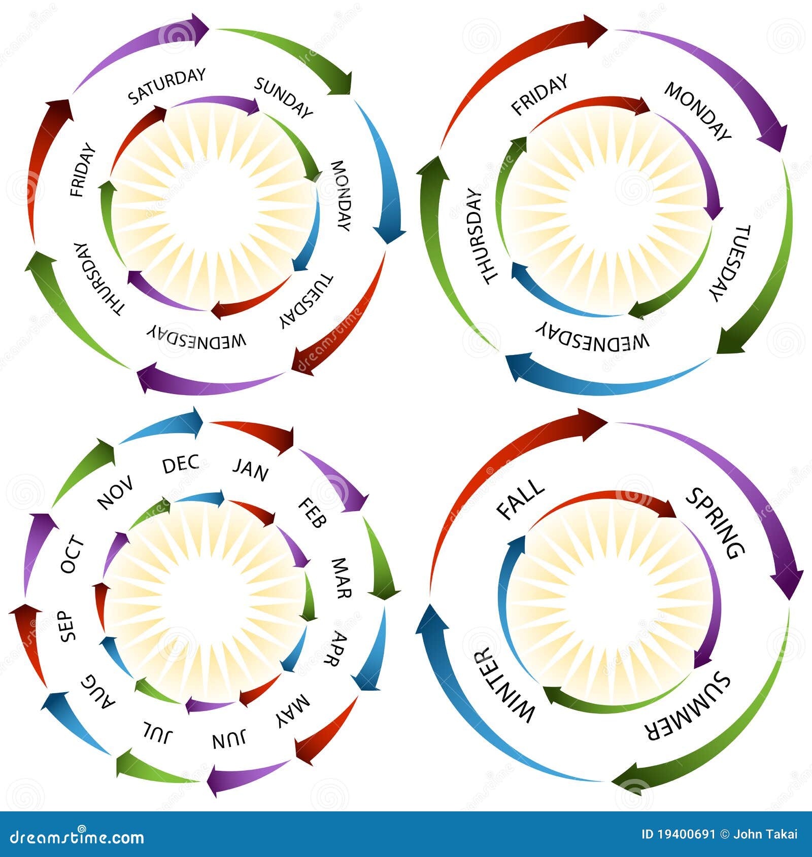 Flowing Arrow Time Wheels stock vector. Illustration of clip - 19400691