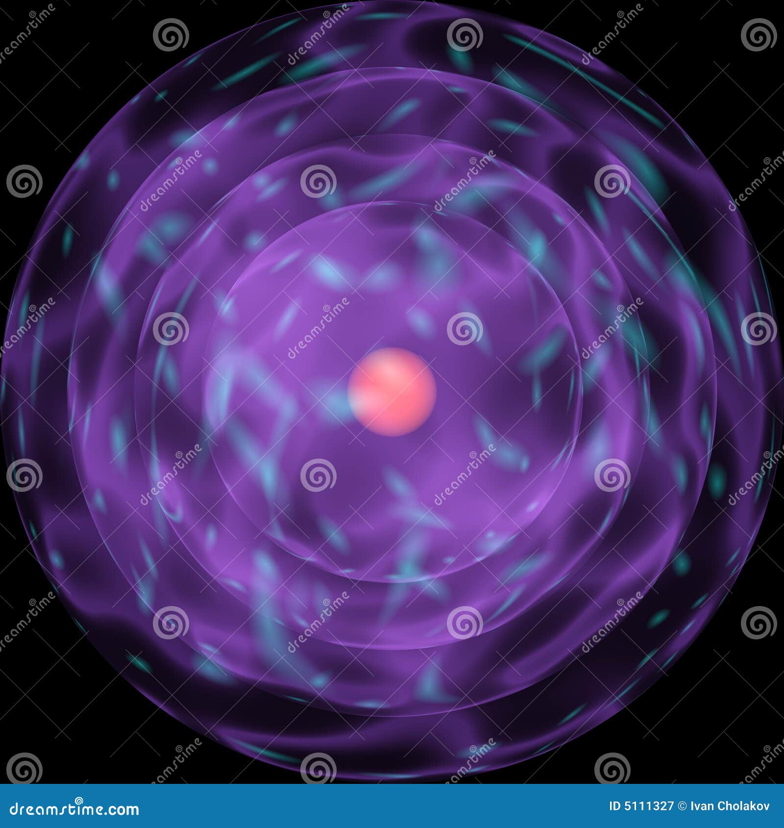 Flowing atom stock illustration. Illustration of physics - 5111327