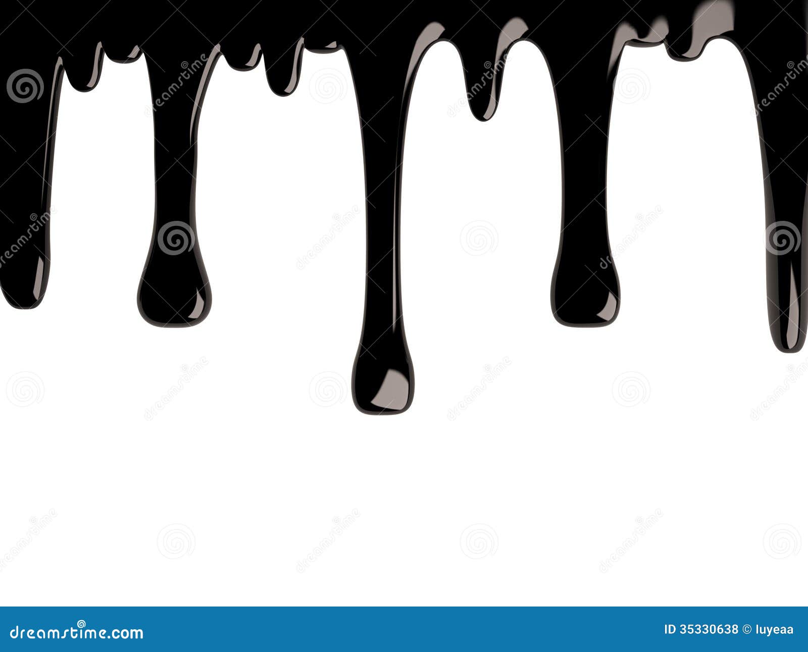Flowing black paint, 3D stock illustration. Illustration of backgrounds ...