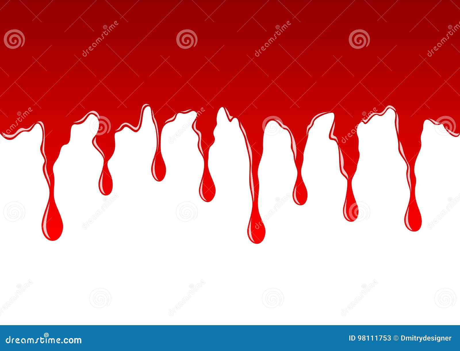 Flowing Blood Drop or Paint in Vector Stock Vector - Illustration of ...