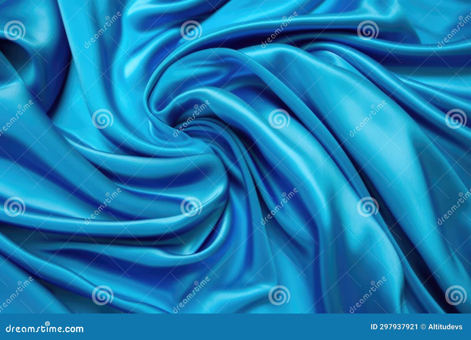 Flowing Blue Silk Cloth in a Still Frame Stock Illustration ...