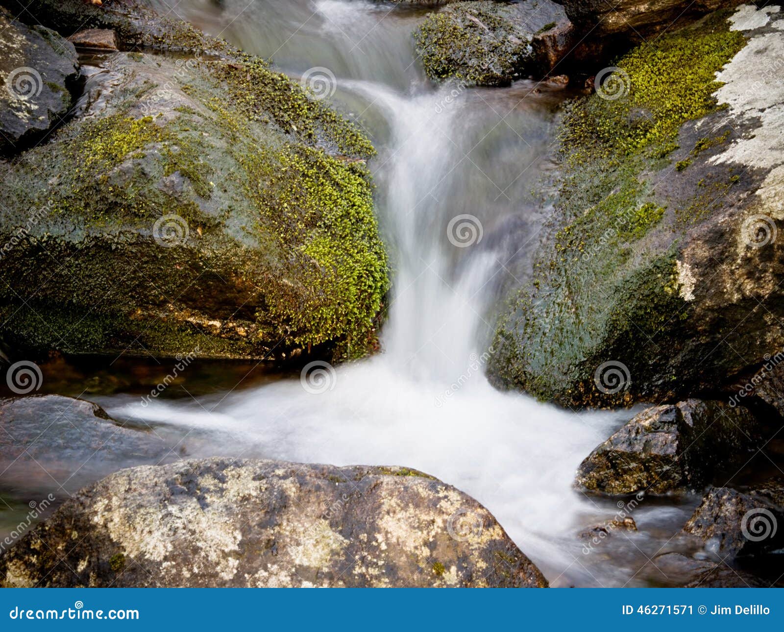 Flowing Brook in Winter stock image. Image of blue, concept - 46271571