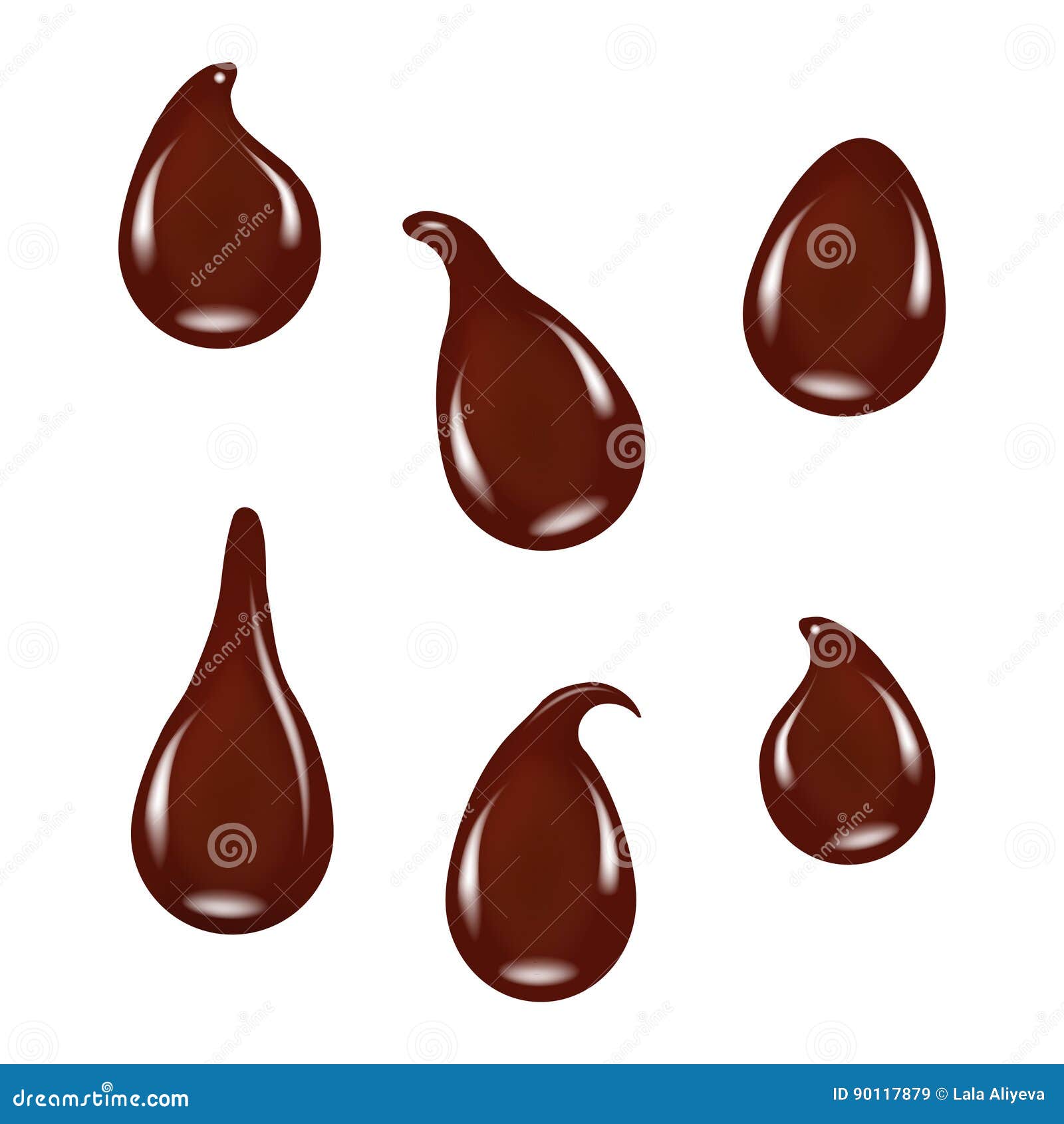 Flowing Chocolate, Chocolate Drops and Bolts . Vector Stock Vector ...