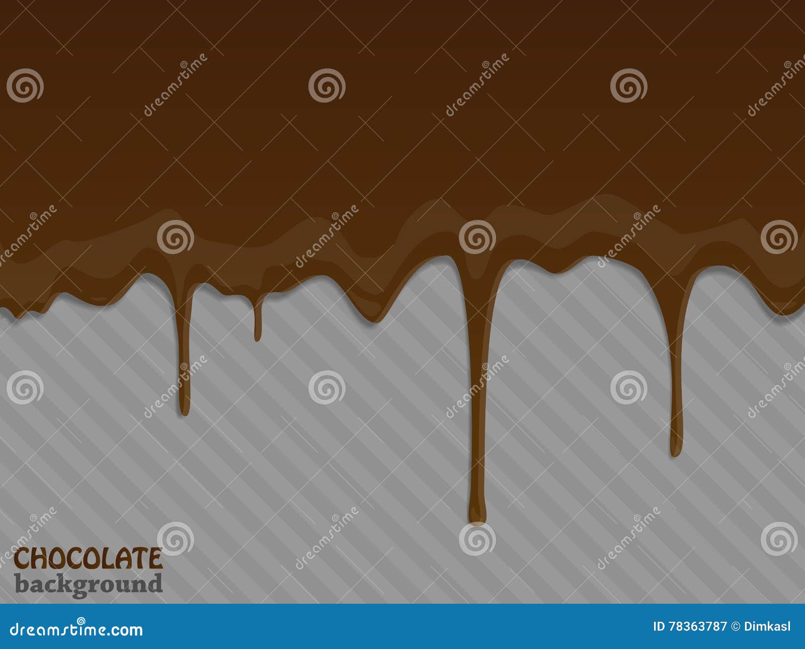Flowing Chocolate Drops. Vector Illustration. Stock Vector ...