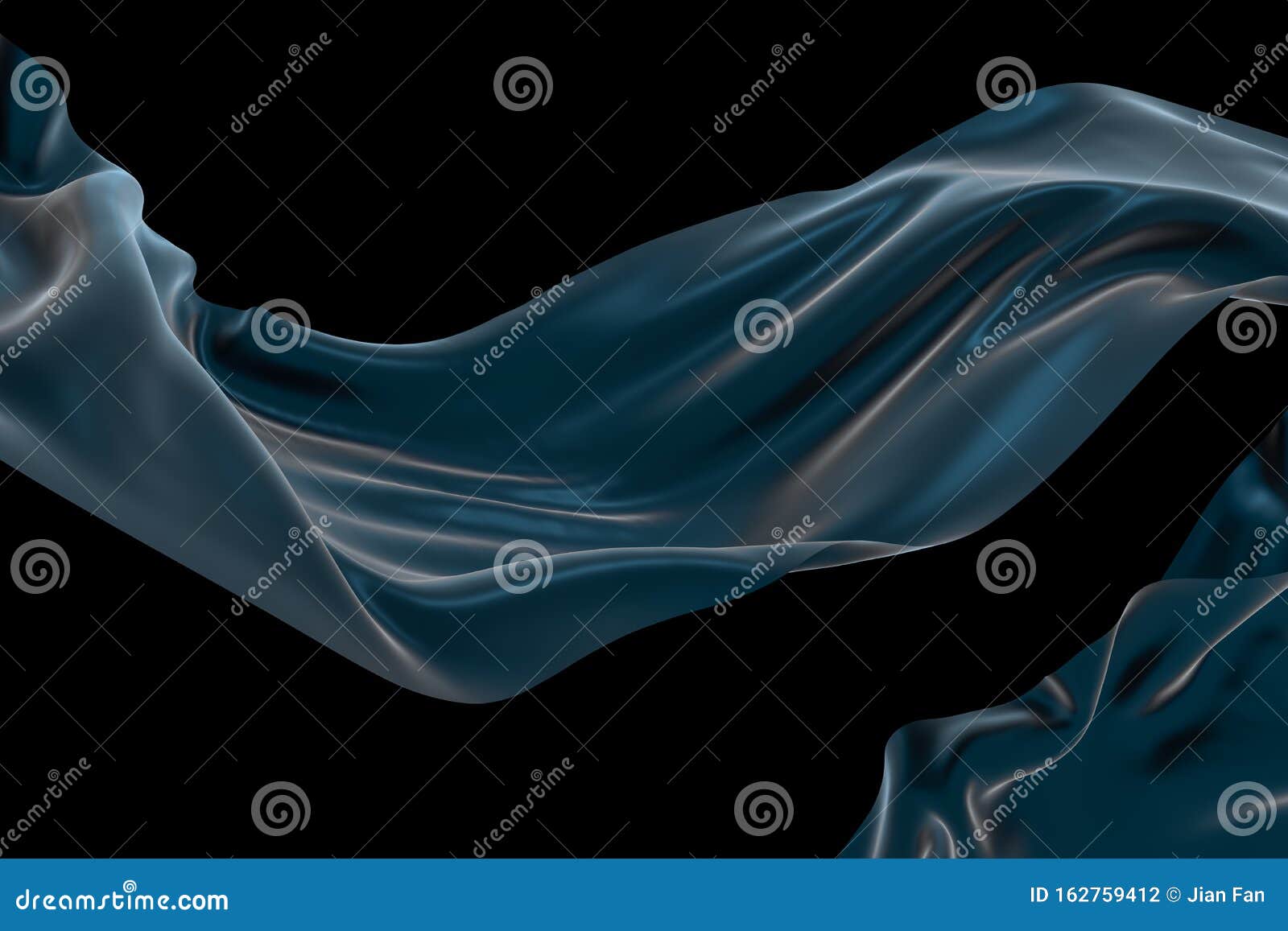 Flowing Cloth, Abstract Color Background, 3d Rendering Stock ...