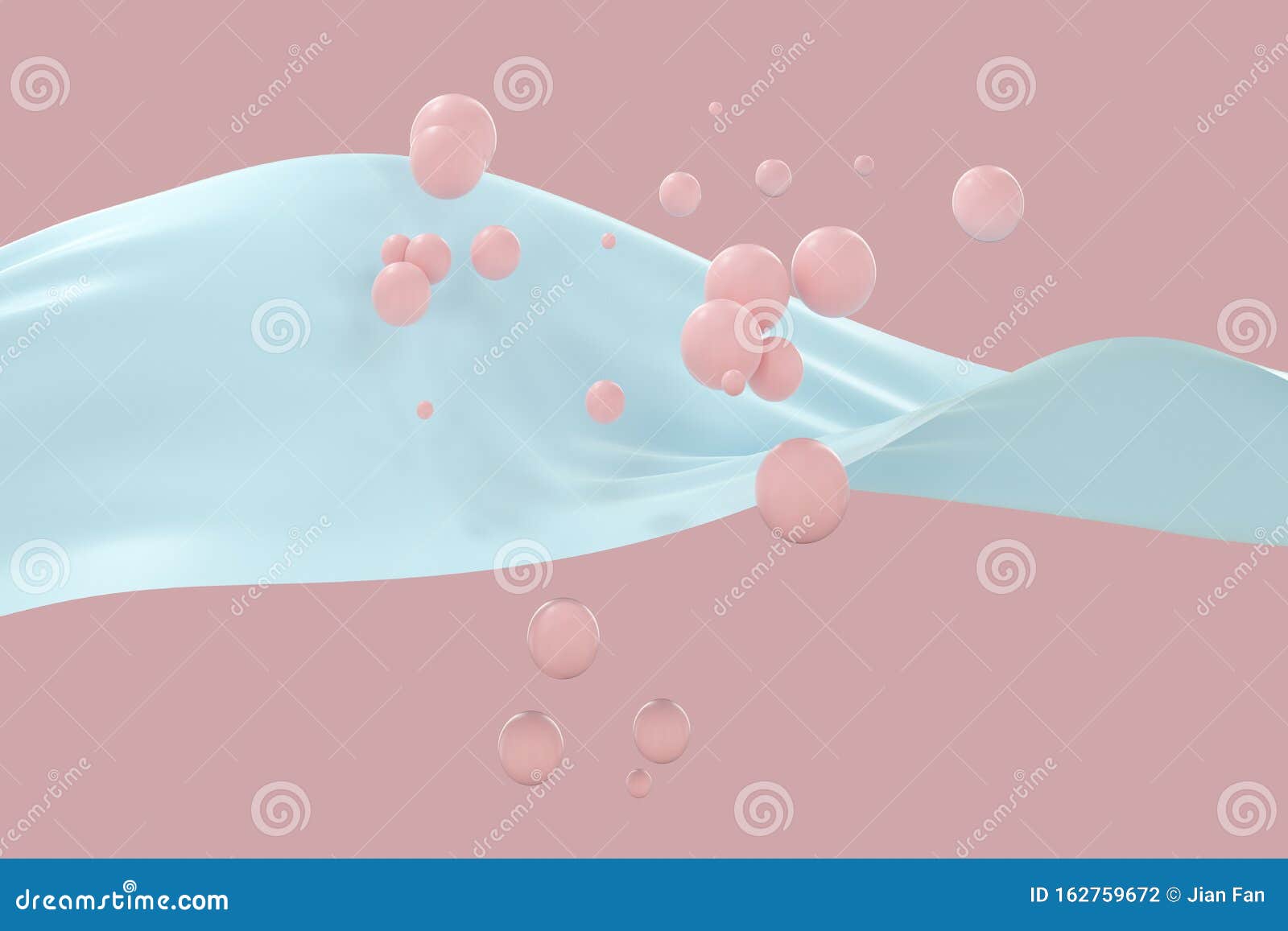 Flowing Cloth, Abstract Color Background, 3d Rendering Stock ...