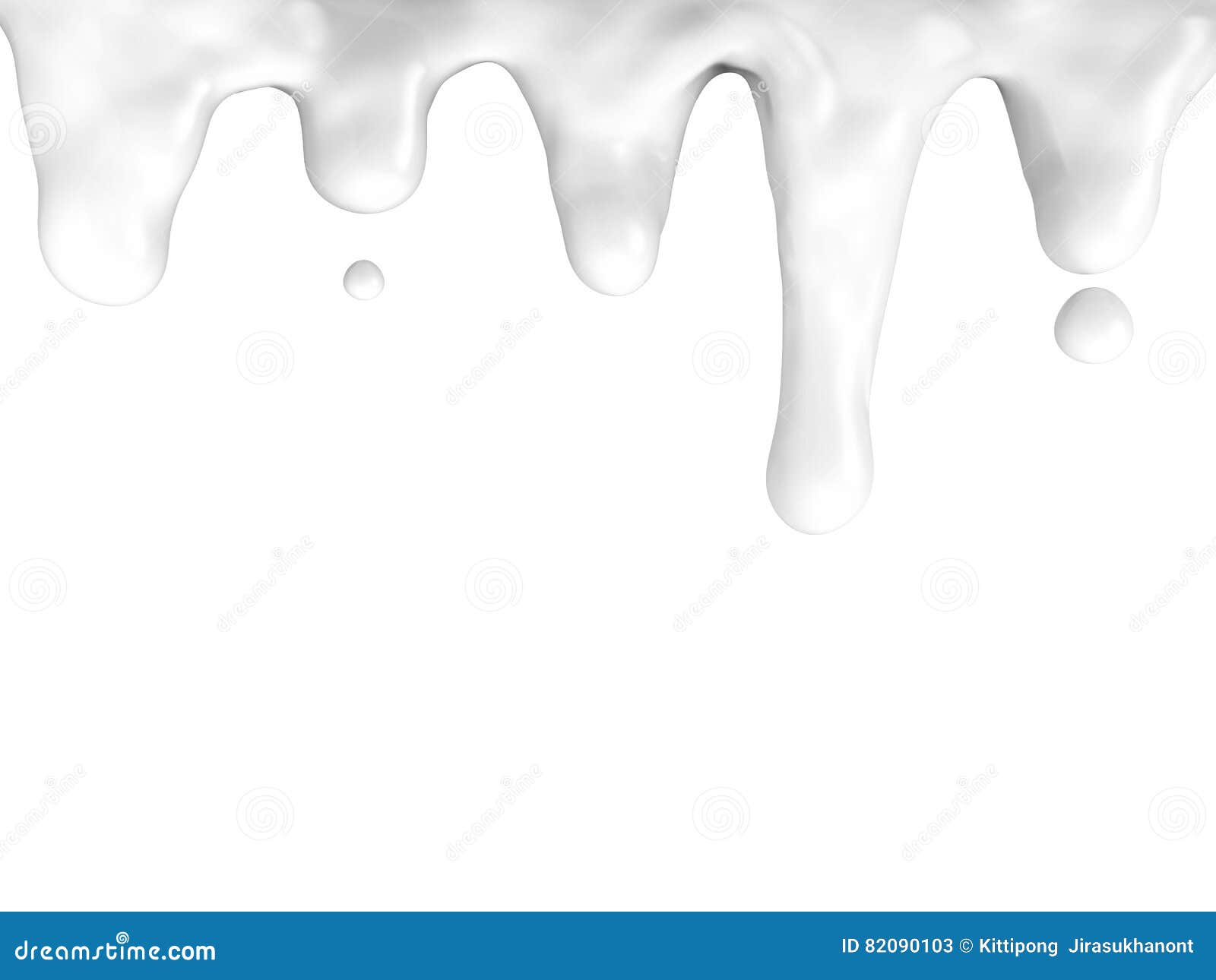 Flowing Cream Texture Isolated On Transparent Background. 3d Vector ...