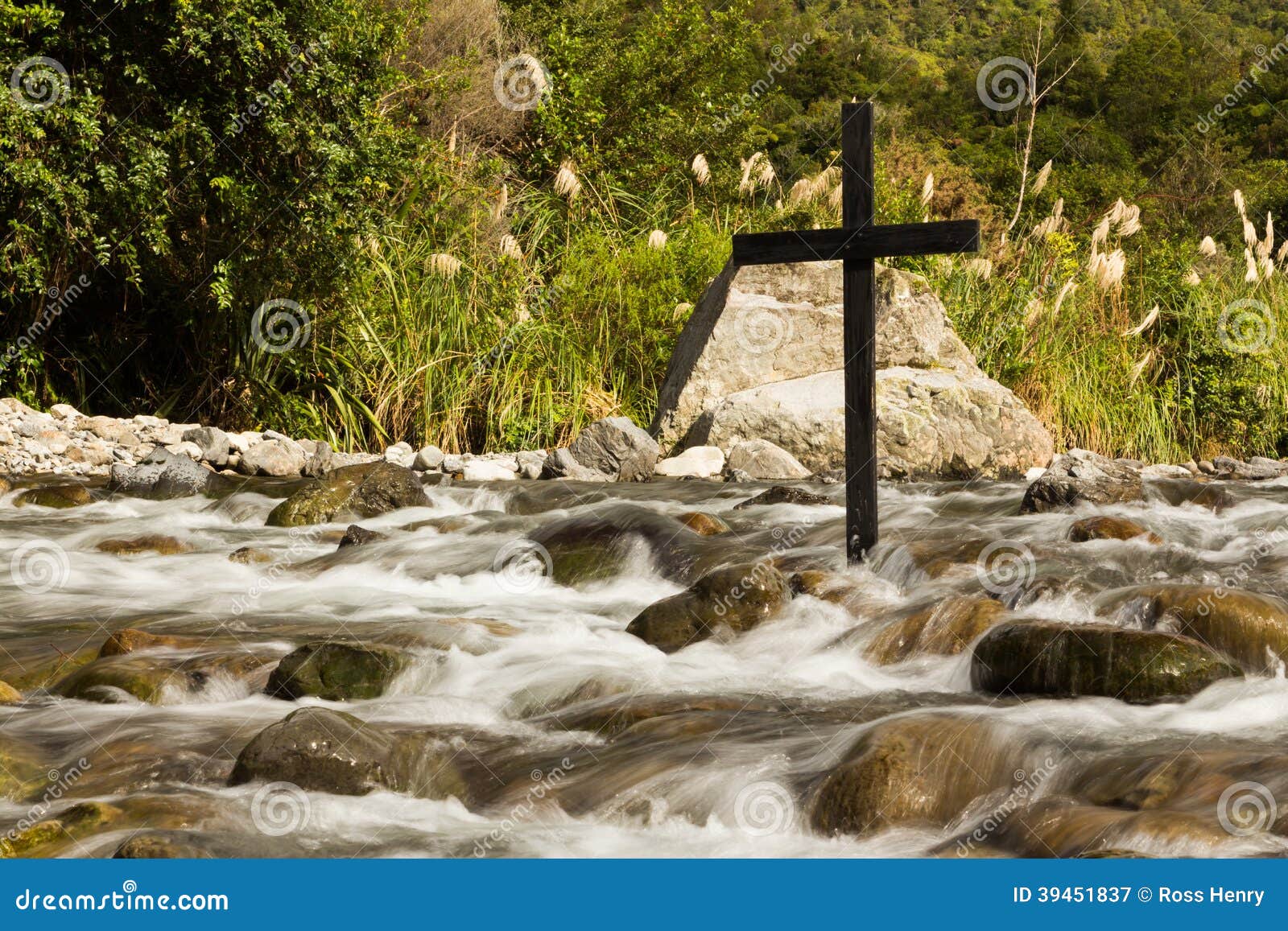 Flowing Cross stock image. Image of water, cross, salvation - 39451837