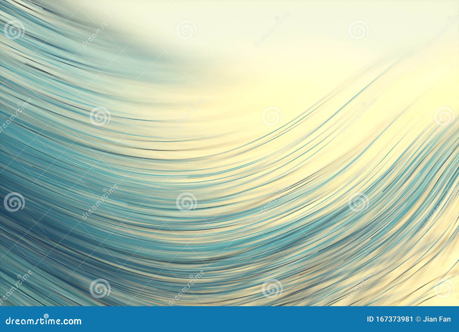 Flowing Curves with Colorful Background, 3d Rendering Stock ...