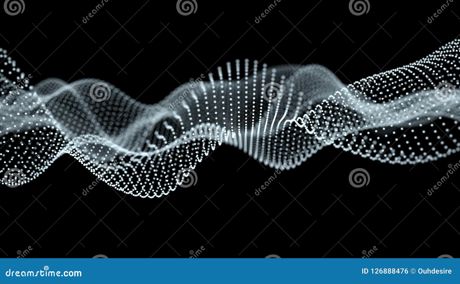 Flowing Energy Particles Background Stock Illustration - Illustration ...