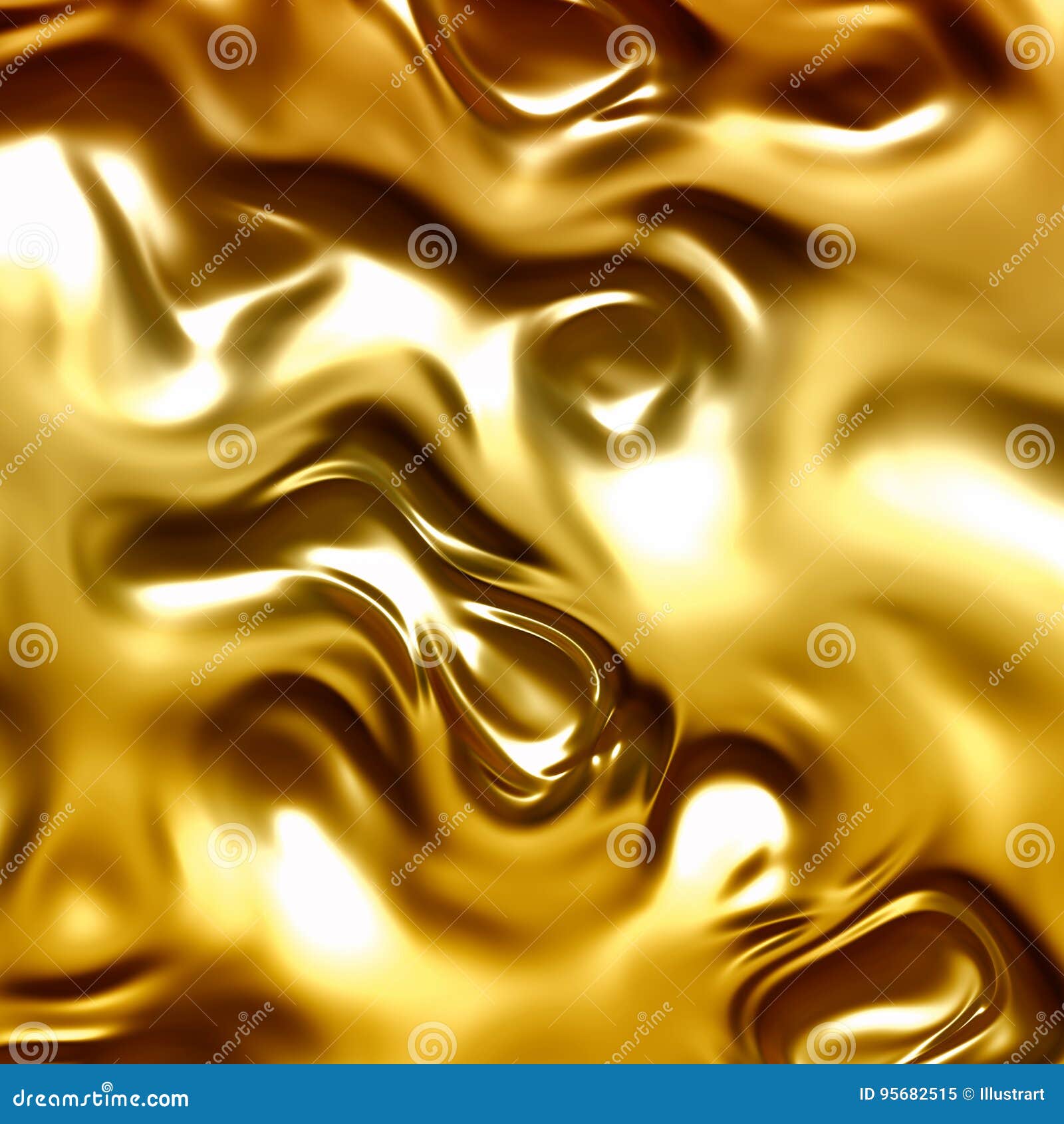 Flowing Gold Abstract Background Stock Illustration - Illustration of ...