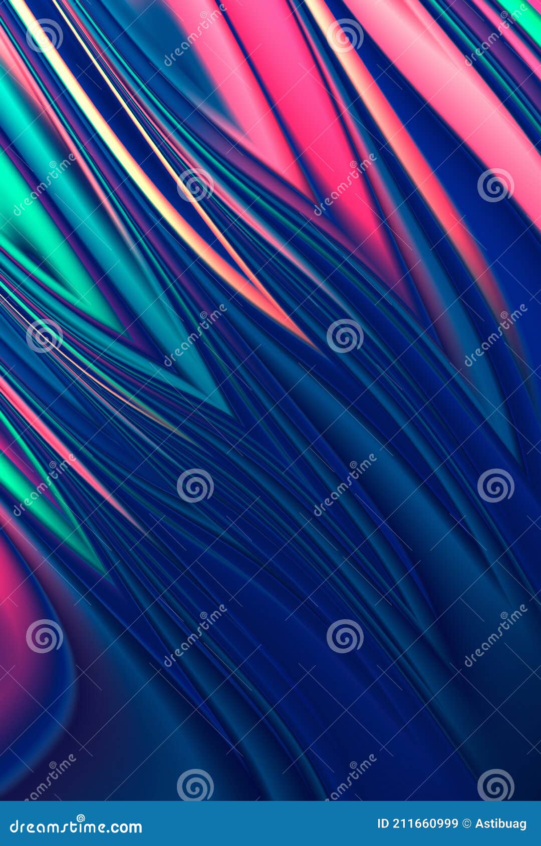 Flowing Gradient Stripes. Multicolor Lines. Wavy Shape. Retro ...