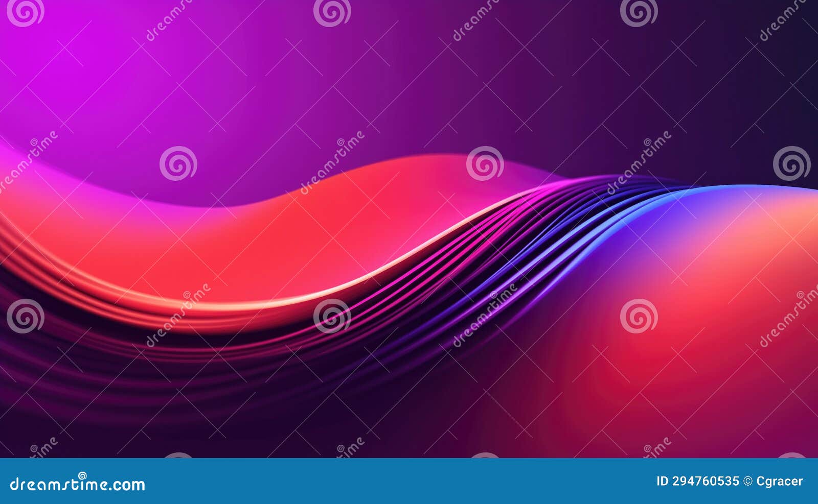 Flowing Gradient Waves Background in Vivid Hues Stock Illustration ...
