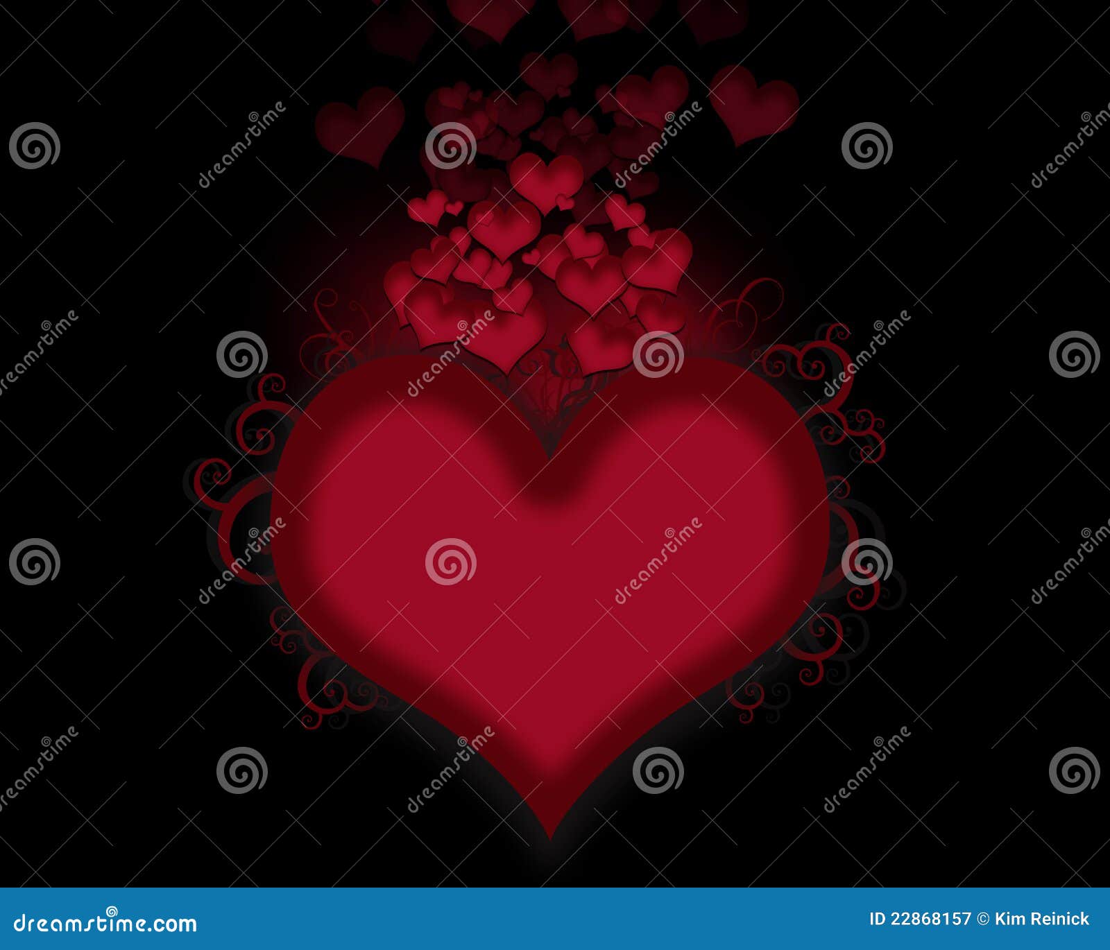Flowing Hearts stock illustration. Illustration of symbolic - 22868157