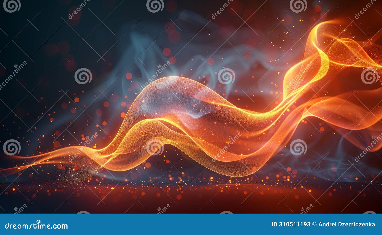 Flowing Hot Air Icon. Warm Air Element for Heater. Gradient Curve Line ...