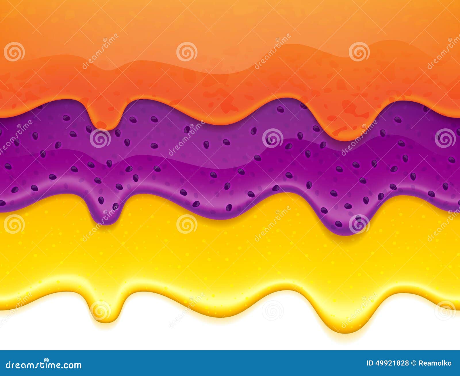 Flowing Jam and Honey Drips. Stock Vector - Illustration of yellow ...