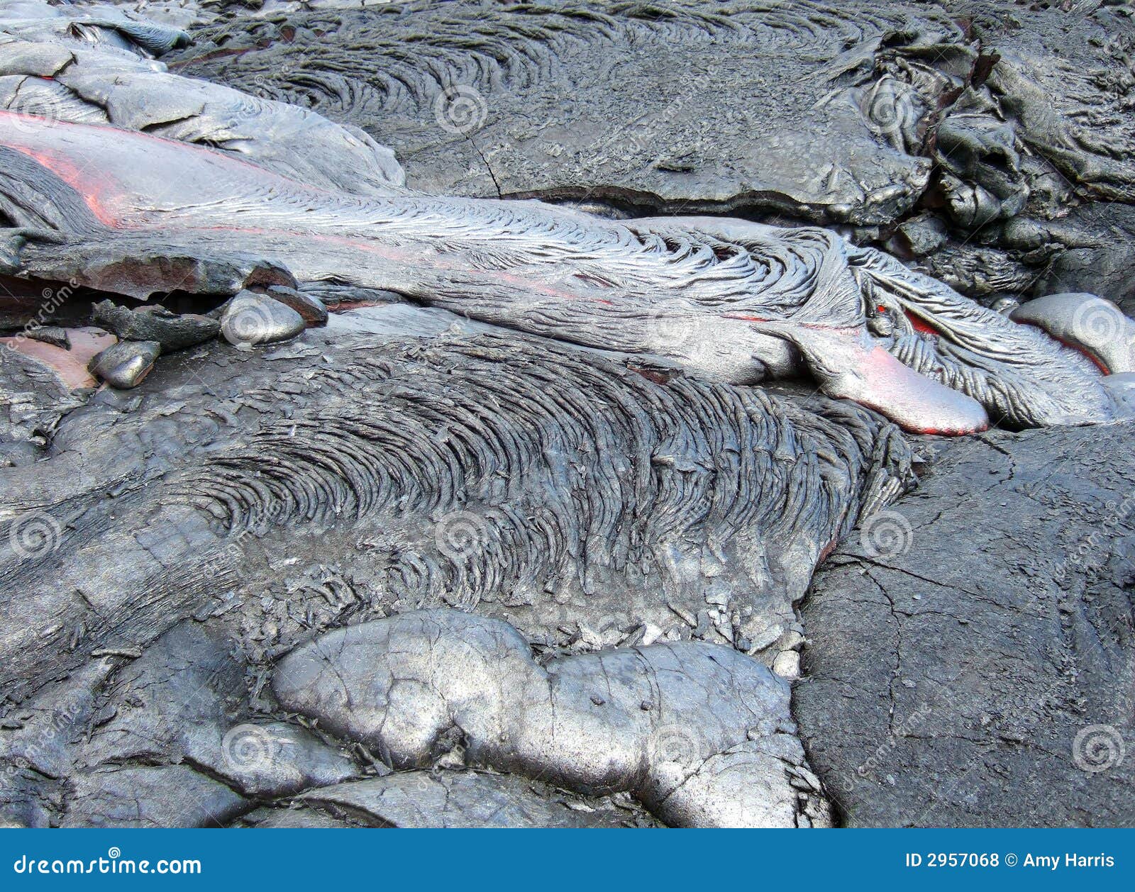 Flowing Lava stock photo. Image of hawaiian, hike, erupting - 2957068
