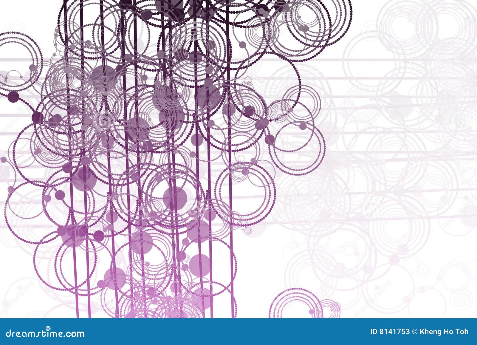 Flowing Lines and Circles Abstract Stock Illustration - Illustration of ...