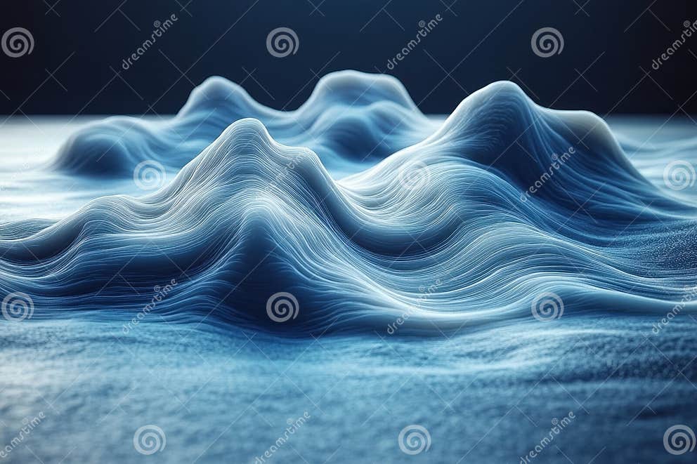 Flowing Lines Representing the Movement of Deep-sea Currents with Fluid ...