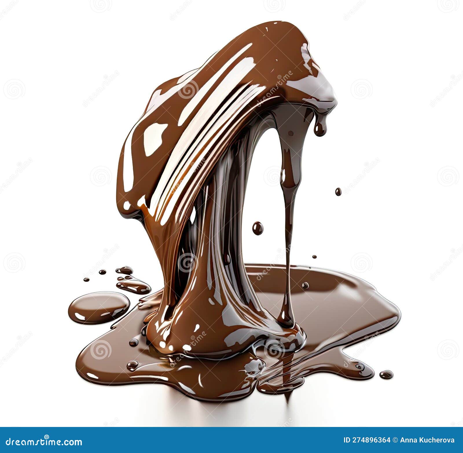 Flowing Melted Chocolate Cartoon Illustration On | CartoonDealer.com ...
