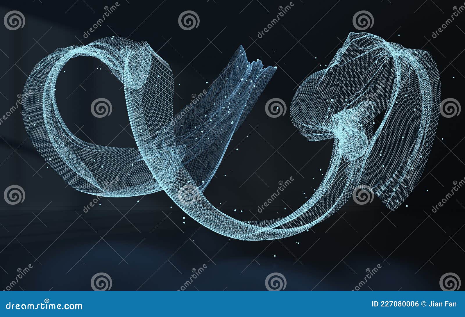 Flowing Mesh Clothes with Black Background, 3d Rendering Stock ...