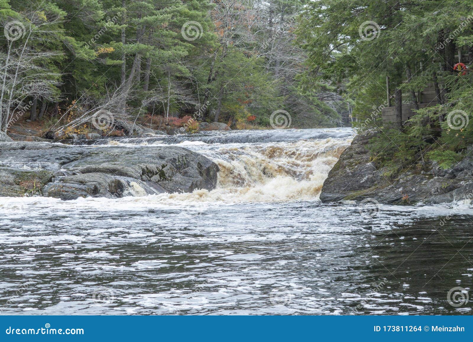 Flowing Mesmerizing Mersey River in Canada Stock Photo - Image of cold ...