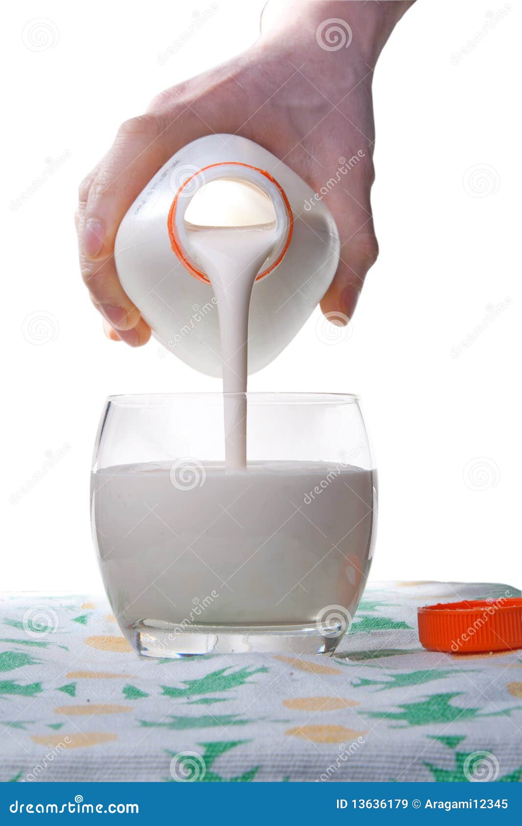 Flowing Milk into the Glass Stock Image - Image of cream, fresh: 13636179
