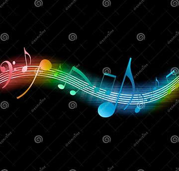 Flowing Music Notes stock illustration. Illustration of funk - 10458400