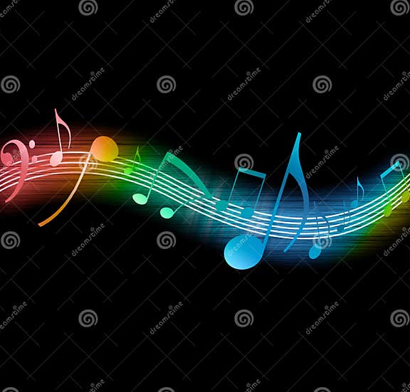 Flowing Music Notes stock illustration. Illustration of funk - 10458400