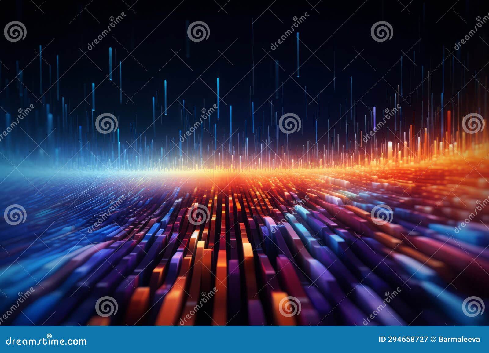Flowing Particles Swarm With Glowing Trails Abstract Background Network Connection Structure