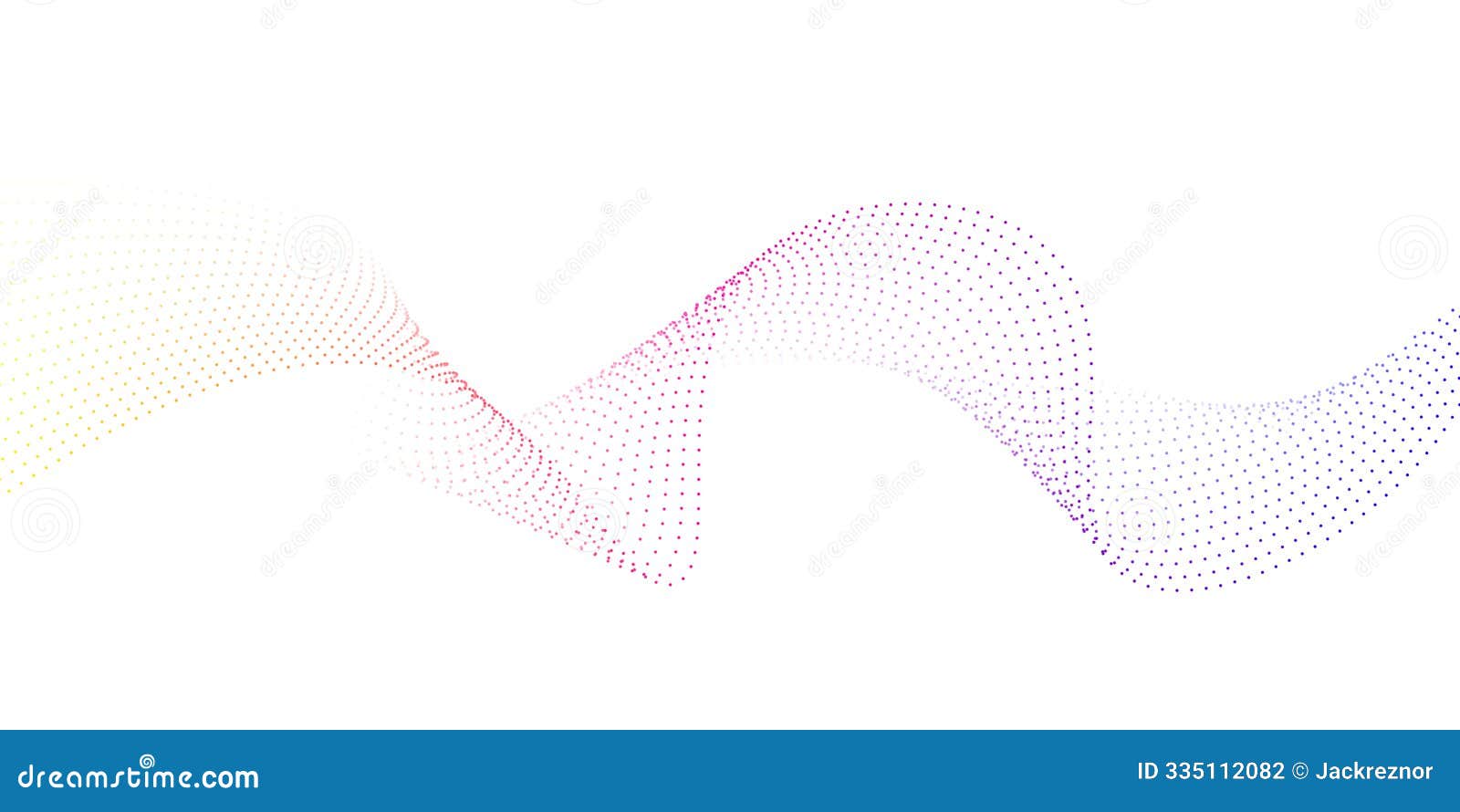 Flowing Particles Wave Pattern. Colorful Wave of Streaming Particles on ...